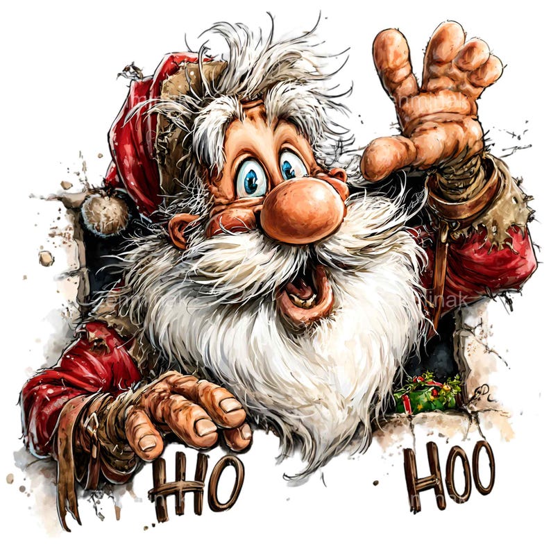15 PNG Grumpy Santa PNG – Funny Christmas Clipart – Quirky Santa ...
