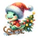 17 PNG Christmas Dinosaur – Cute Dino With Tree Clipart for Kids ...