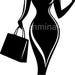 8 SVG Shopping Lady SVG – Woman in Hat With Bags Silhouette Cut File ...