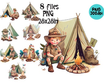 Set of Cute Cartoon Little Kids in Autumn Casual Clothes Standing in a ...