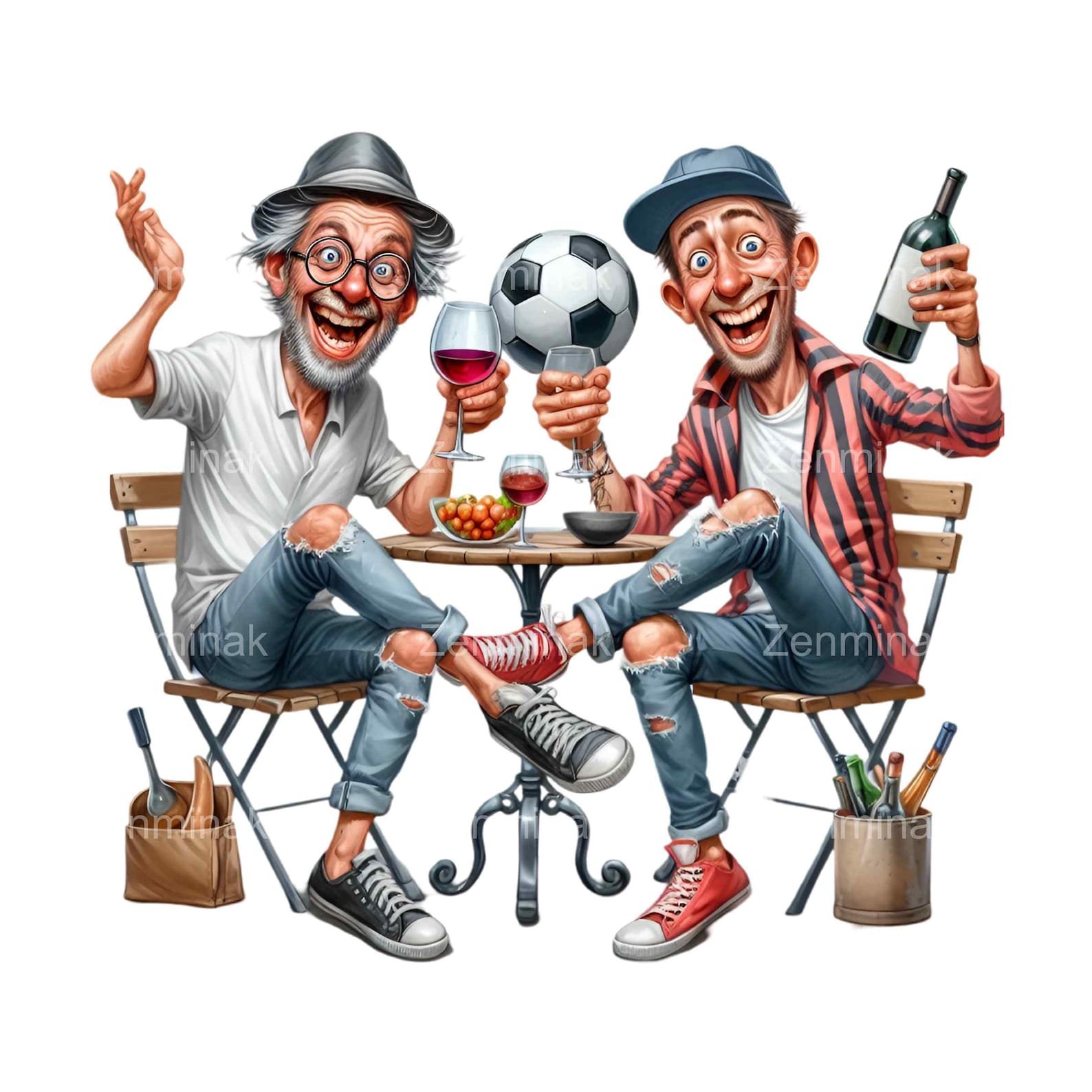 16 Funny Soccer Fans PNG Clipart, Cheerful Men Drinking Beer, Football ...