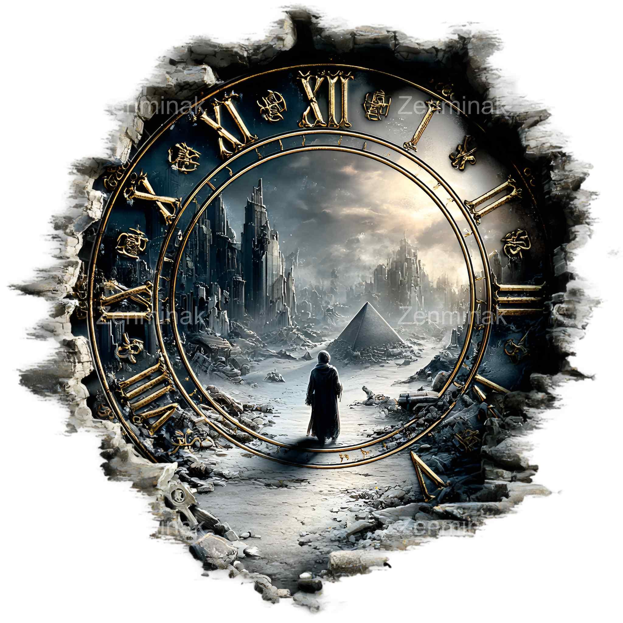 15 PNG Fantasy Clock Portal – Apocalyptic Time Travel PNG for Sci-fi ...