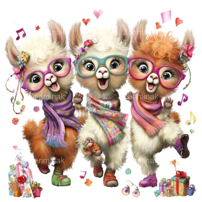 15 PNG Birthday Llamas – Cute Llama PNG – Party Animal Clipart With ...