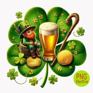 St Patricks Day Clipart Illustration, Clover Clipart, Leprechaun ...