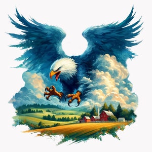 Patriotic Eagle Clipart, American Flag PNG, Veterans Day, Freedom ...