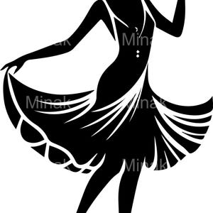 7 SVG 1920s Flapper Girl SVG Cut File, Retro Charleston Dancer ...