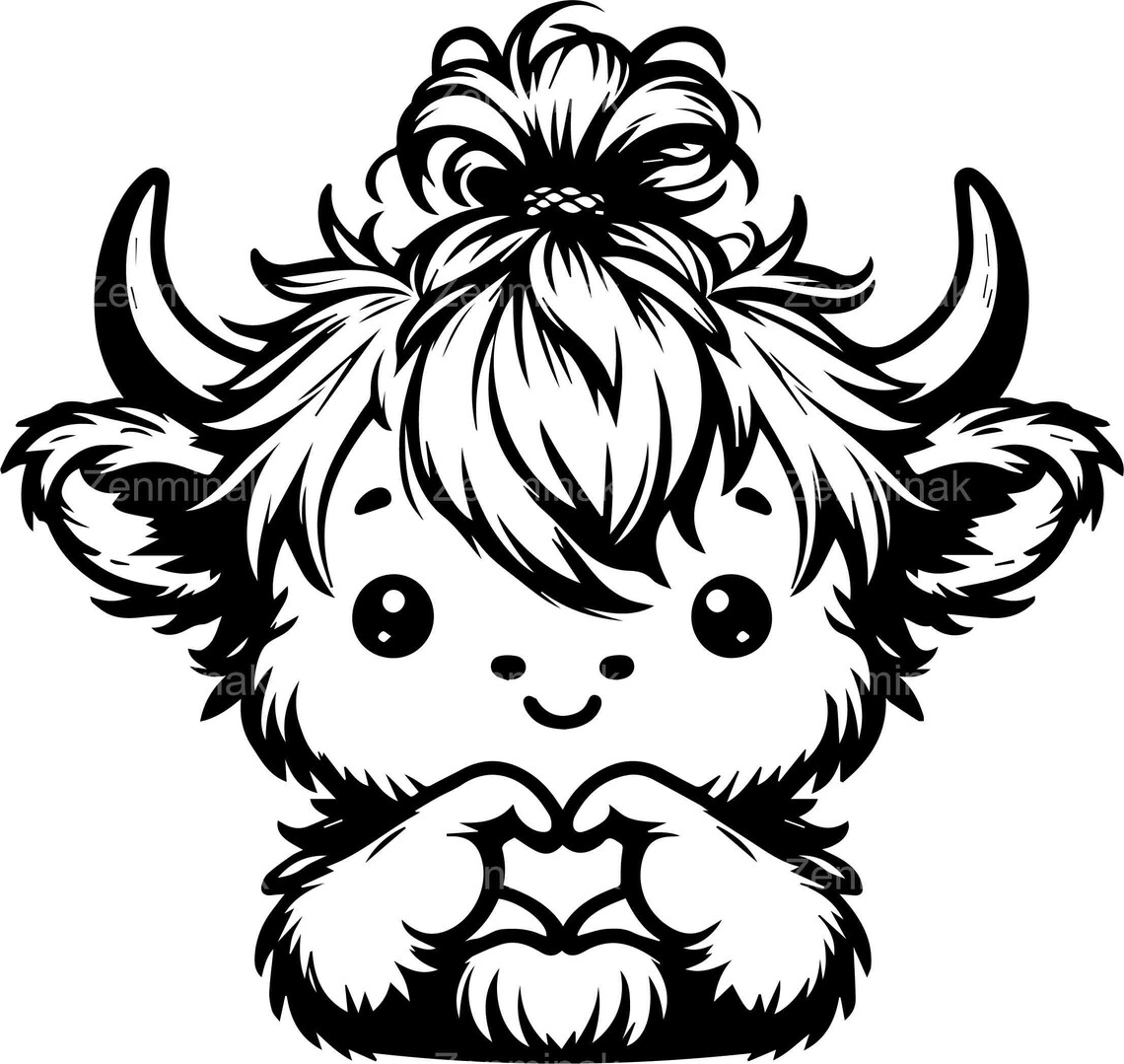 4 SVG Cute Cow SVG – Baby Calf With Heart Clipart – Farm Animal ...