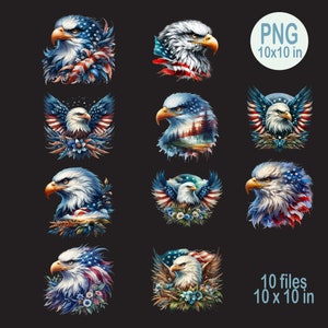 Patriotic Eagle Clipart, American Flag PNG, Veterans Day, Freedom ...