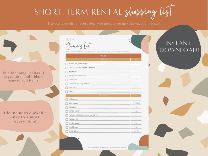 Ultimate Airbnb Setup Checklist With Links Fast and Easy Vacation Rental Setup - Etsy