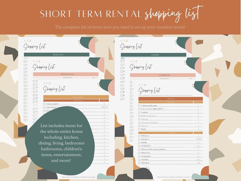 Ultimate Airbnb Setup Checklist With Links Fast and Easy Vacation ...