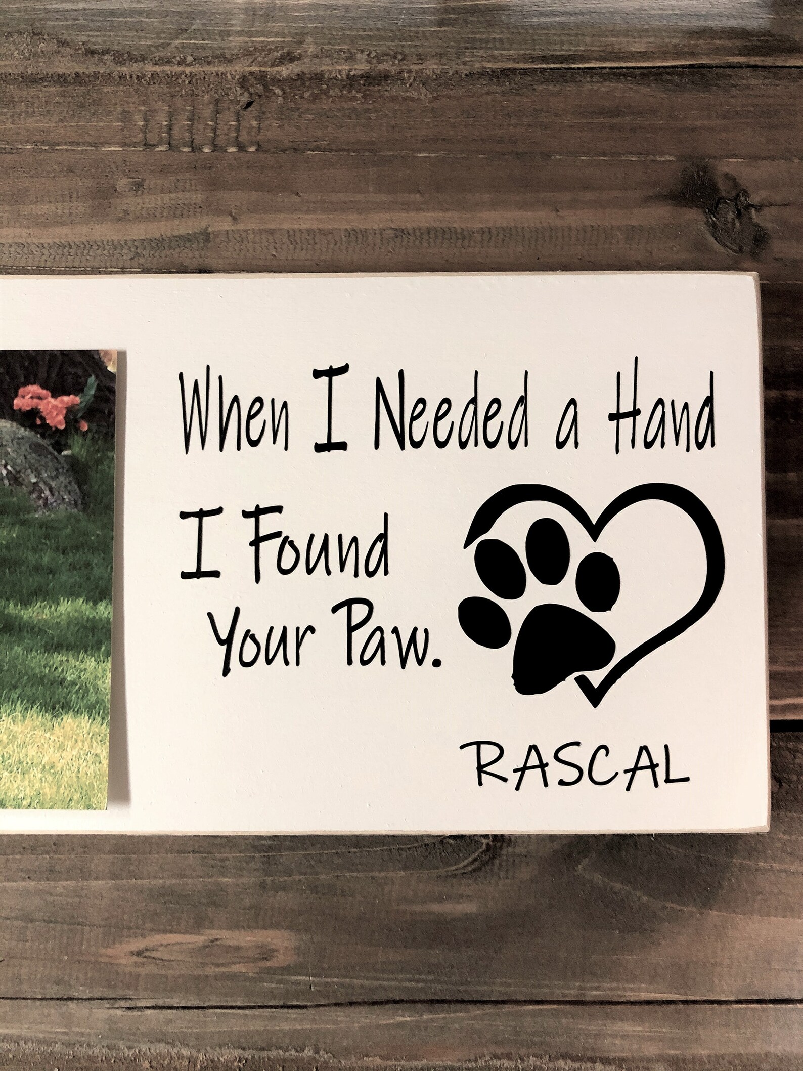 When I Needed a Hand I Found Your Paw. Custom Photo Board for - Etsy