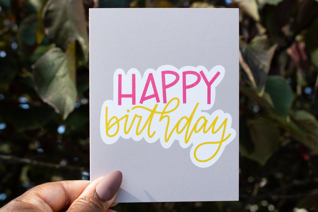 Happy Birthday Greeting Card / Blank Card / Birthday Card / Homemade ...