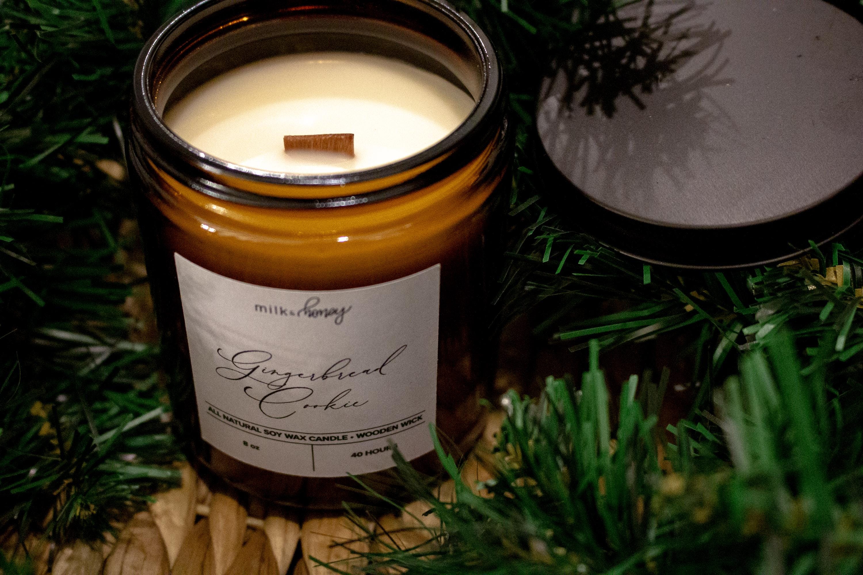 Gingerbread Cookie Candle / All-natural Soy Candle With Wooden Wick ...