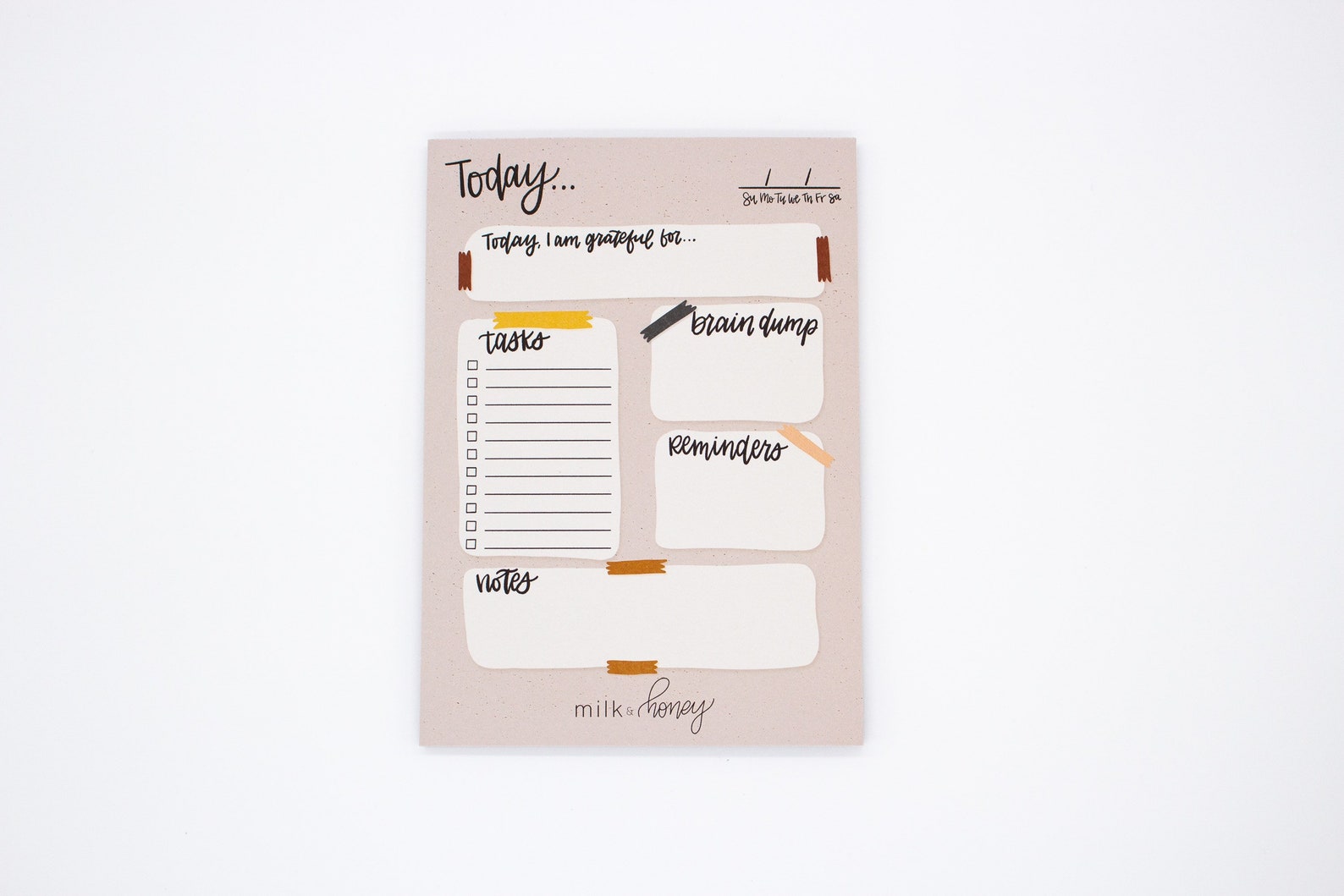 Daily Notepad 5x7 Notepad Gratitude to Do List Notes Reminders Brain ...