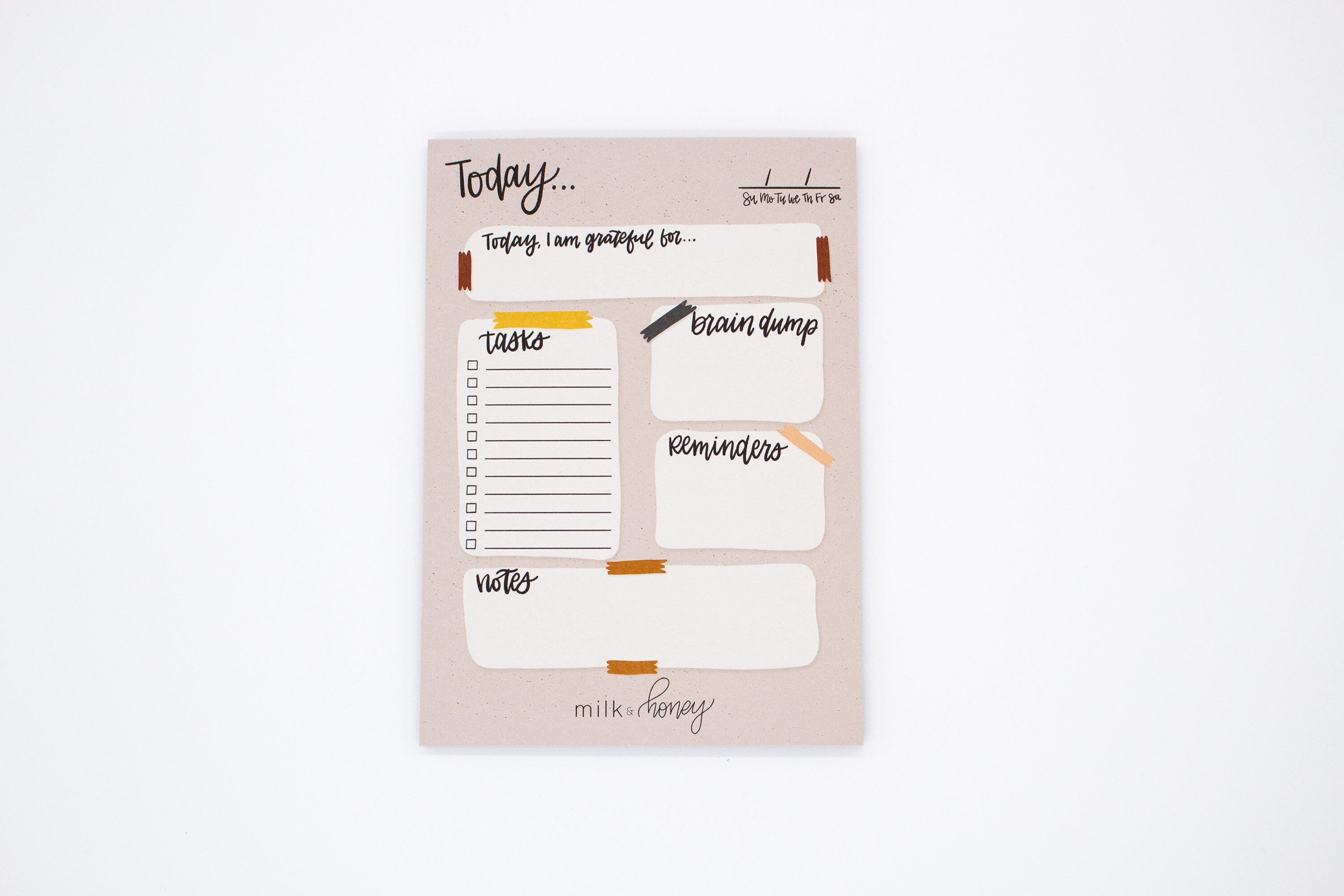 Daily Notepad 5x7 Notepad Gratitude to Do List Notes Reminders Brain ...