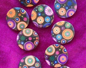 Rainbow Unicorn Disco Buttons - Etsy