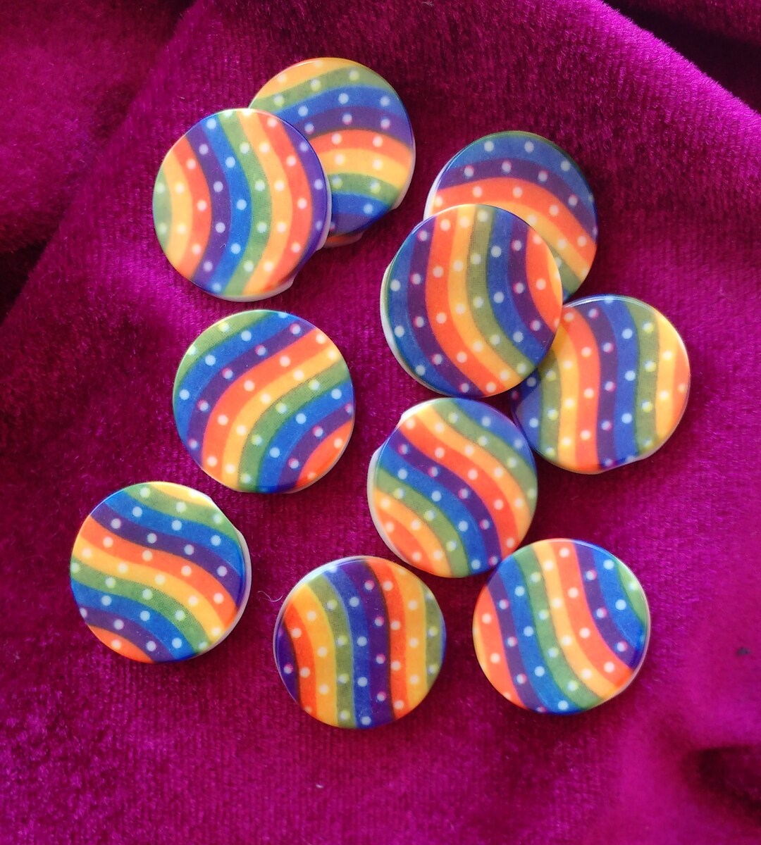 Rainbow Unicorn Disco Buttons - Etsy