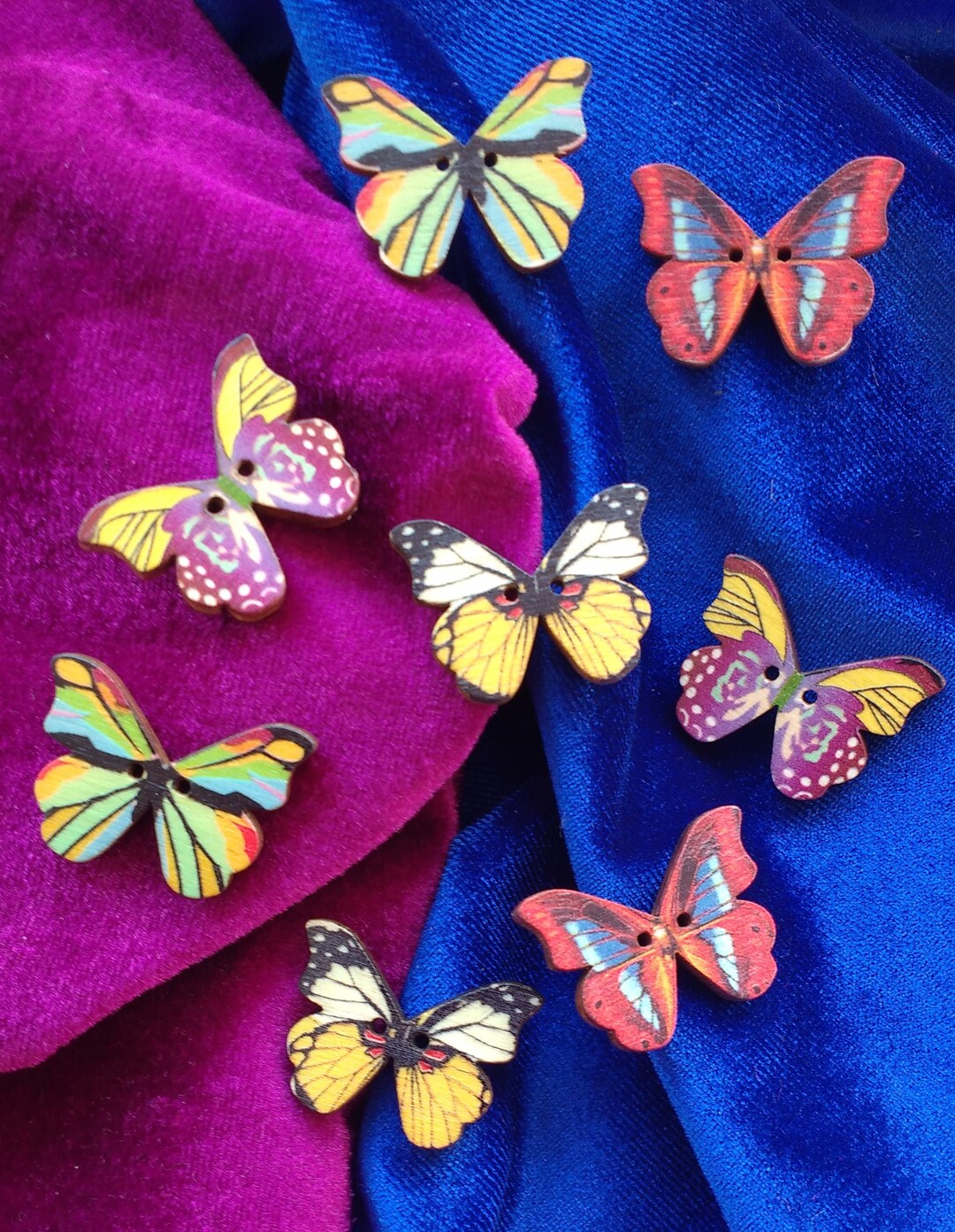 Wooden Butterfly Buttons - Etsy
