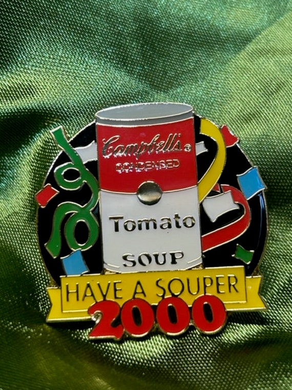 Campbells Tomato Soup Collectors Pin New Years Pin Ha… - Gem