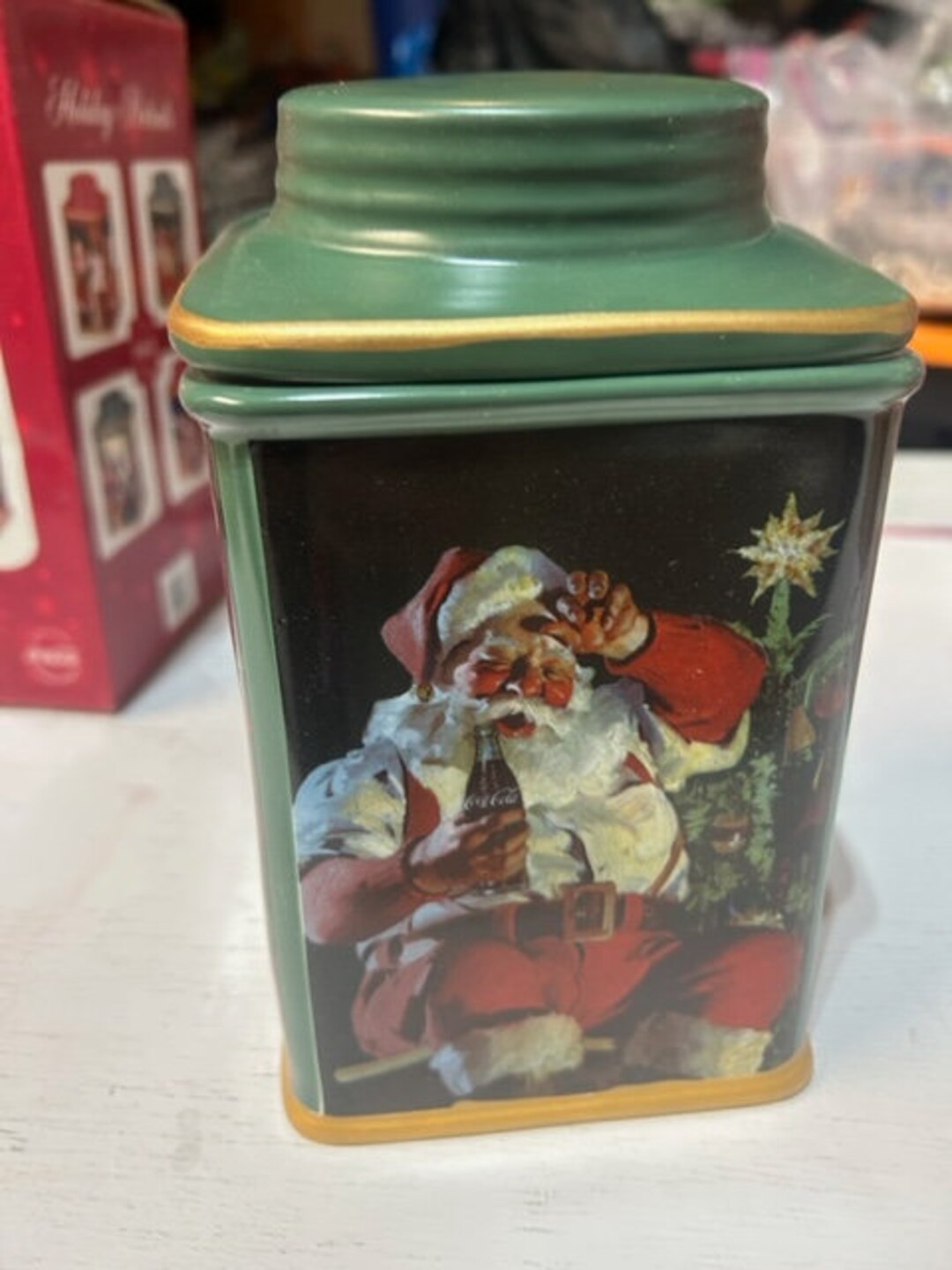 Coca Cola Christmas Scenes Coke Santa Canister Set of 4 - Etsy