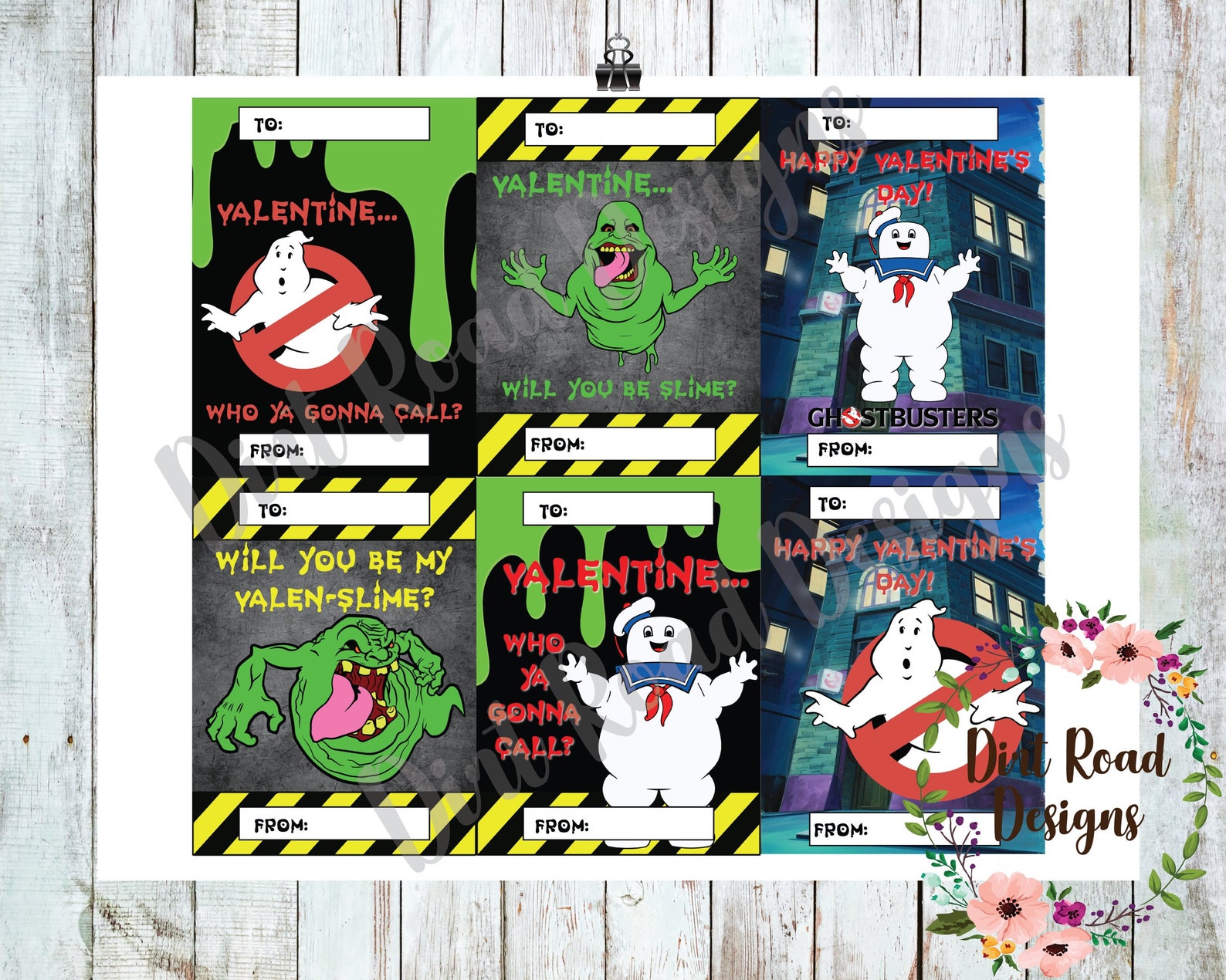 Ghostbusters Valentine's Day Cards, DIGITAL FILE, Instant Download - Etsy