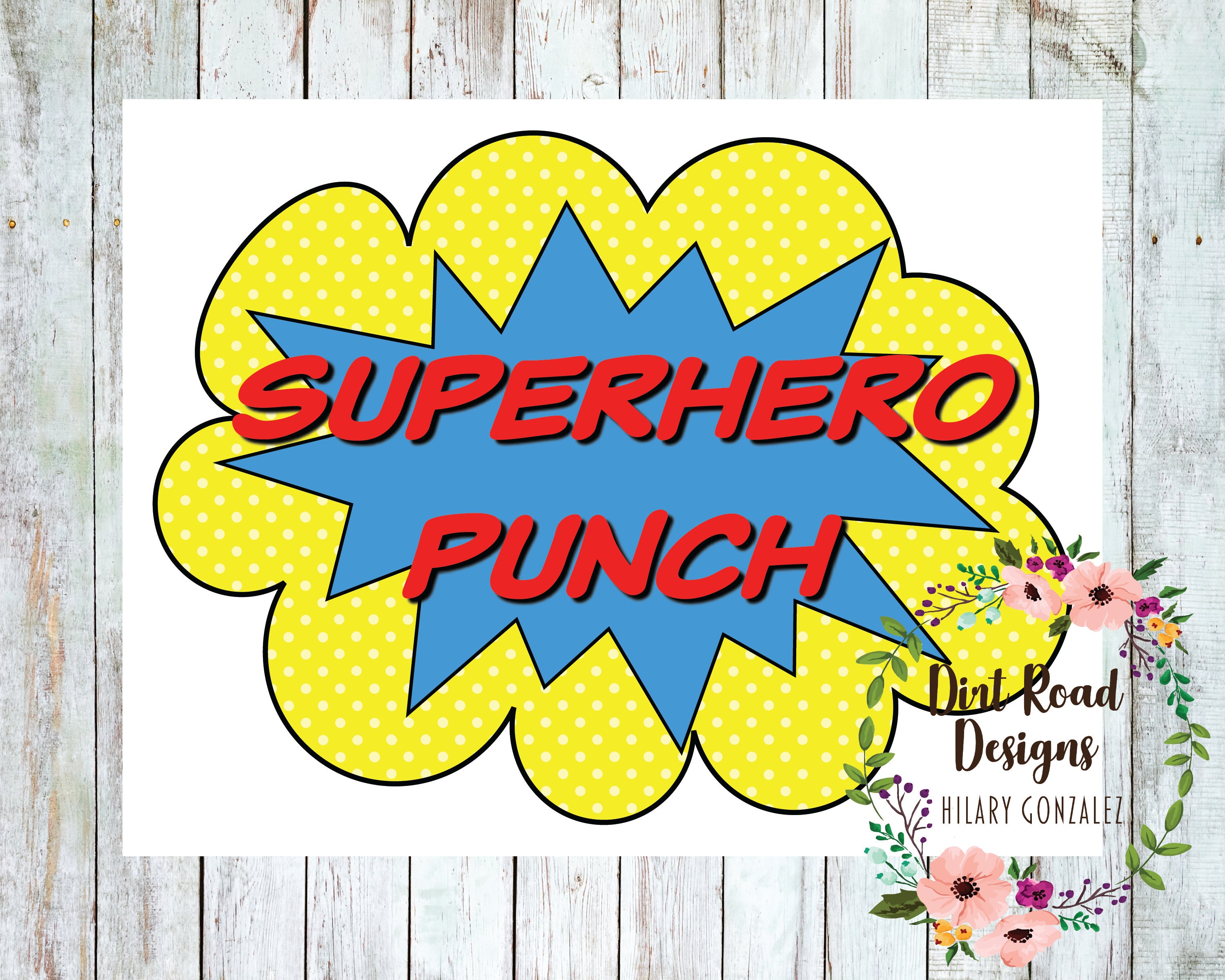 Printable Superhero Drink Signs - Etsy