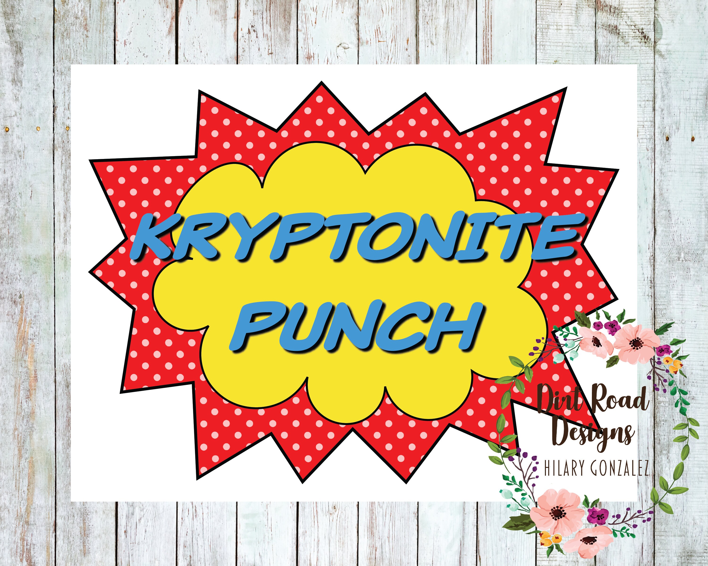 Printable Superhero Drink Signs - Etsy