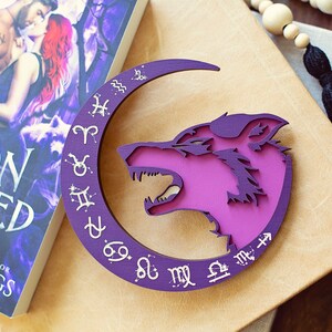 Zodiac Wolves Sign, Bookshelf Decor, Bookshelf Sign, Booktok Merch ...