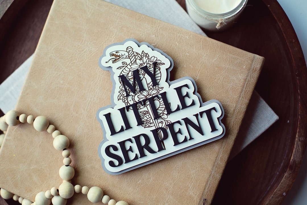 My Little Serpent Sign, Booktok Sign, Booktok Merch, Bookshelf Decor ...