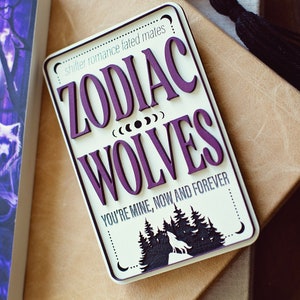 Zodiac Wolves Sign Bookshelf Decor Bookshelf Sign Booktok - Etsy