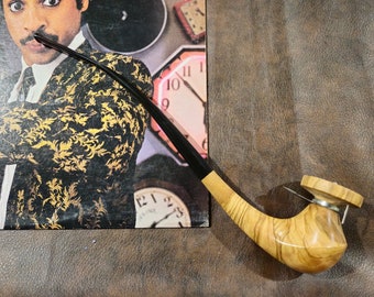 Lotus Herb Pipe cora by CDXX Pipes Freehand Olive Wood Herb Pipe for ...