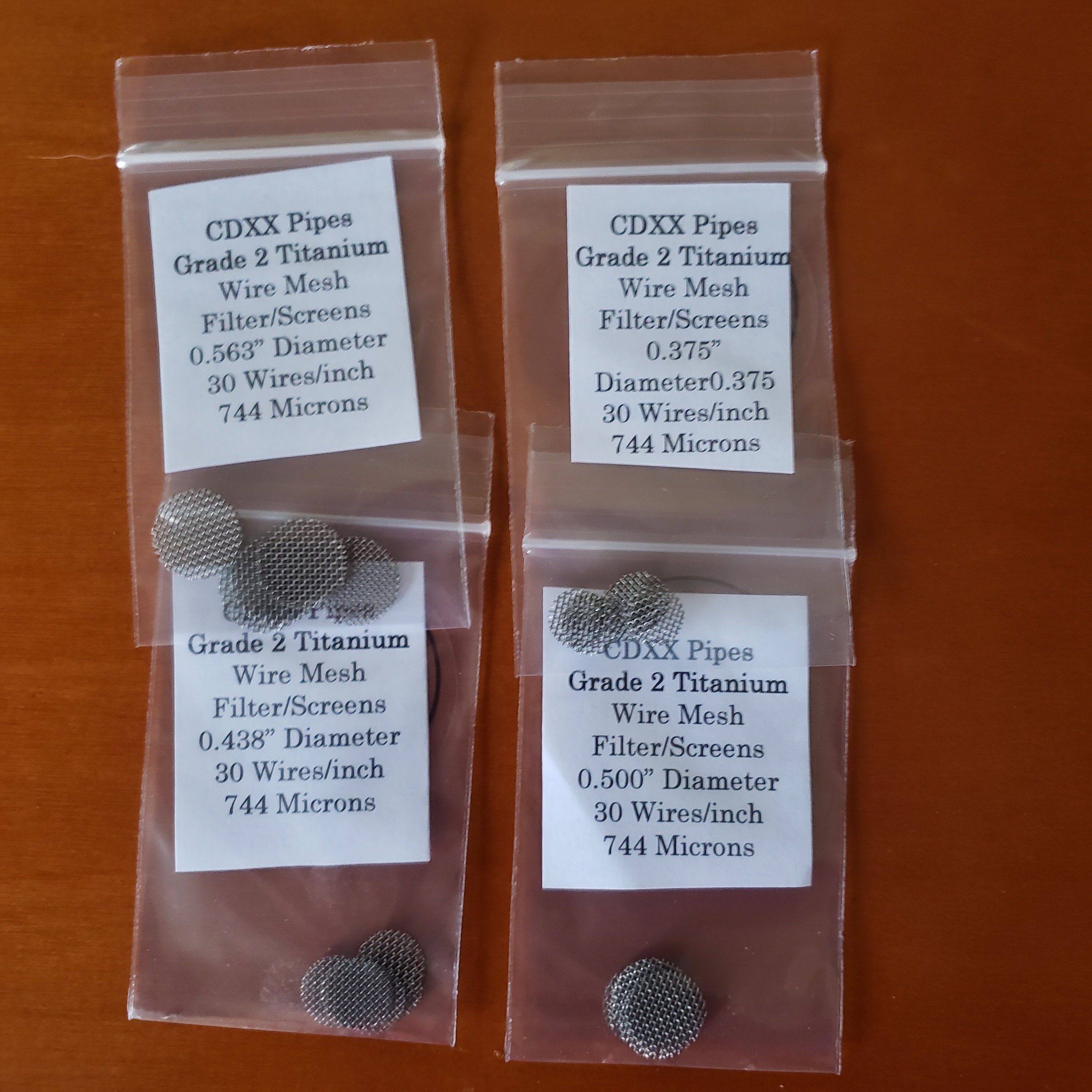 Titanium Wire Mesh Filter Screens by CDXX Pipes 5 Pack - Etsy