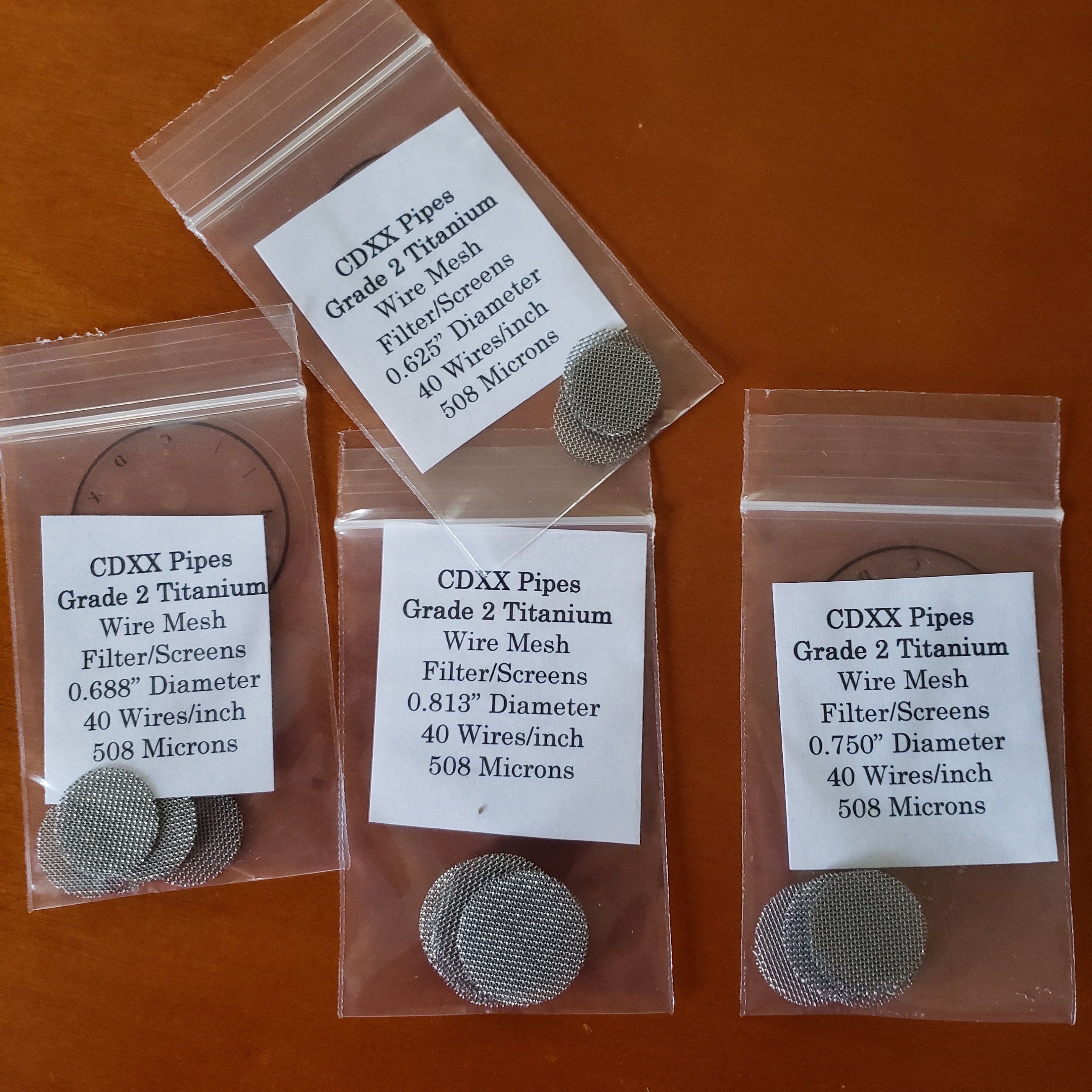 Titanium Wire Mesh Filter Screens by CDXX Pipes 5 Pack - Etsy