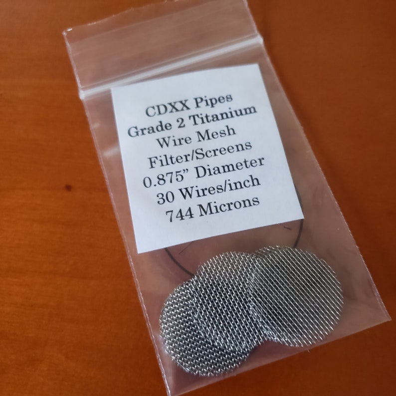 Titanium Wire Mesh Filter Screens by CDXX Pipes 5 Pack - Etsy