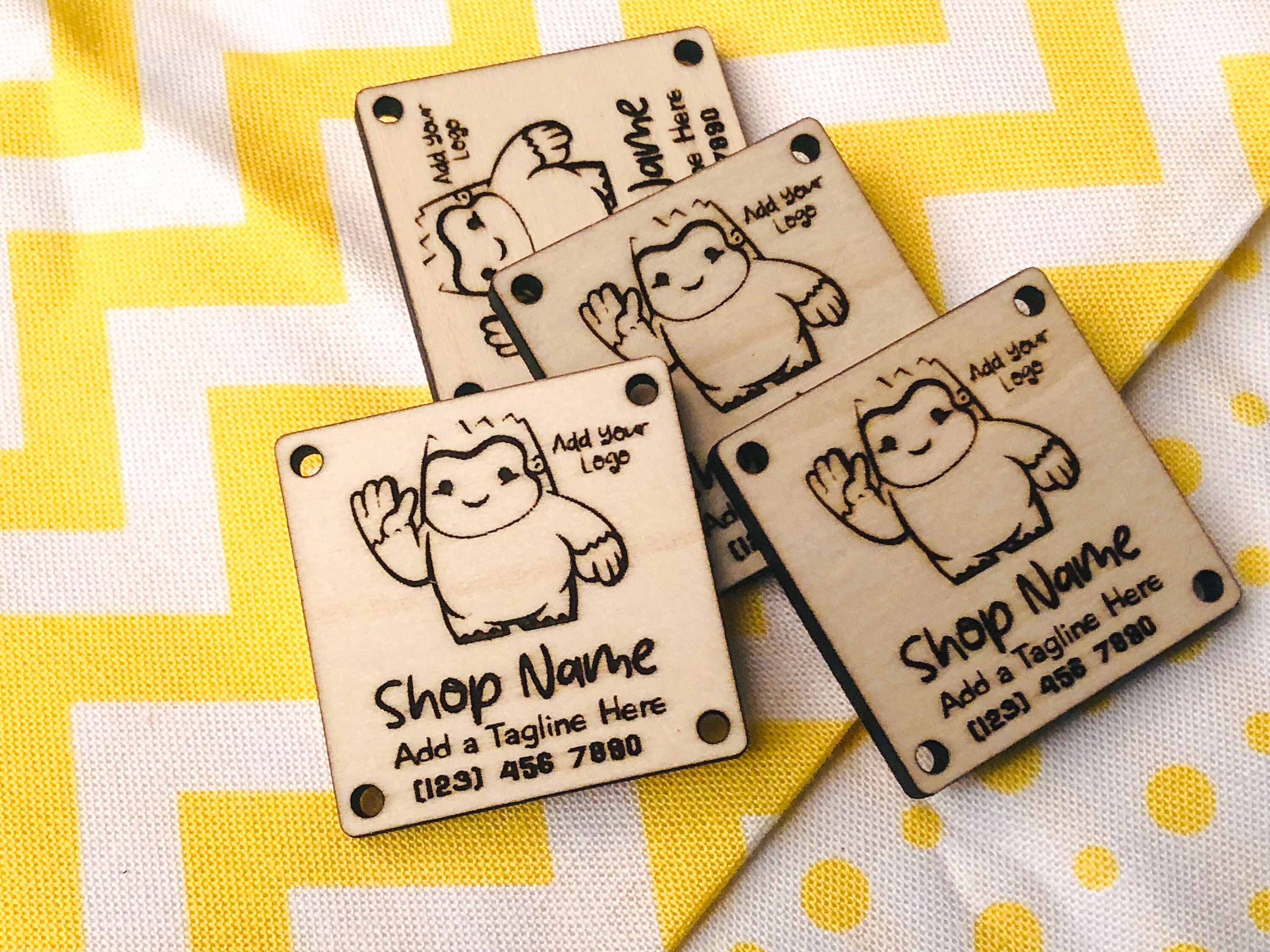 Large Square Shaped Custom Product Tags for Handmade Items | Etsy