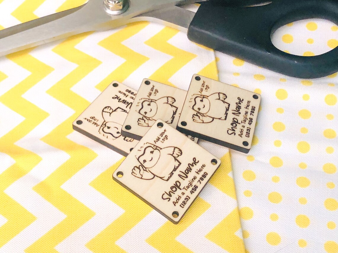 Large Square Shaped Custom Product Tags for Handmade Items | Etsy