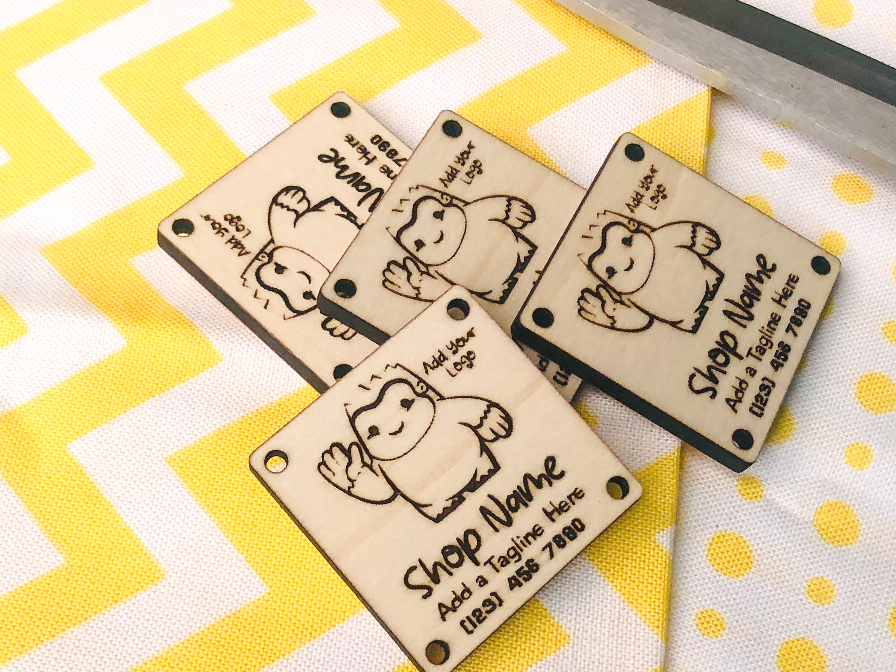 Large Square Shaped Custom Product Tags for Handmade Items | Etsy