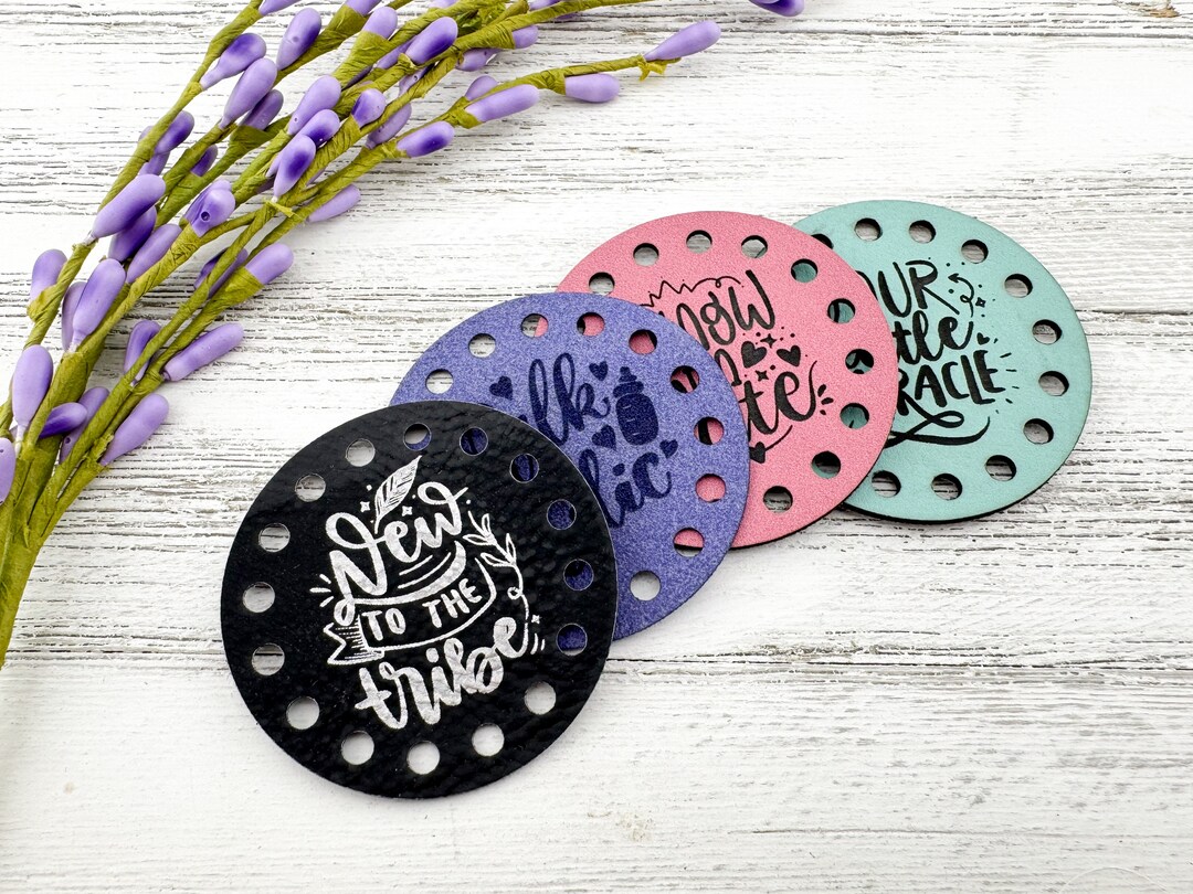 Baby Themed Faux Leather or Ultrasuede Patches for Beanies and Blankets ...