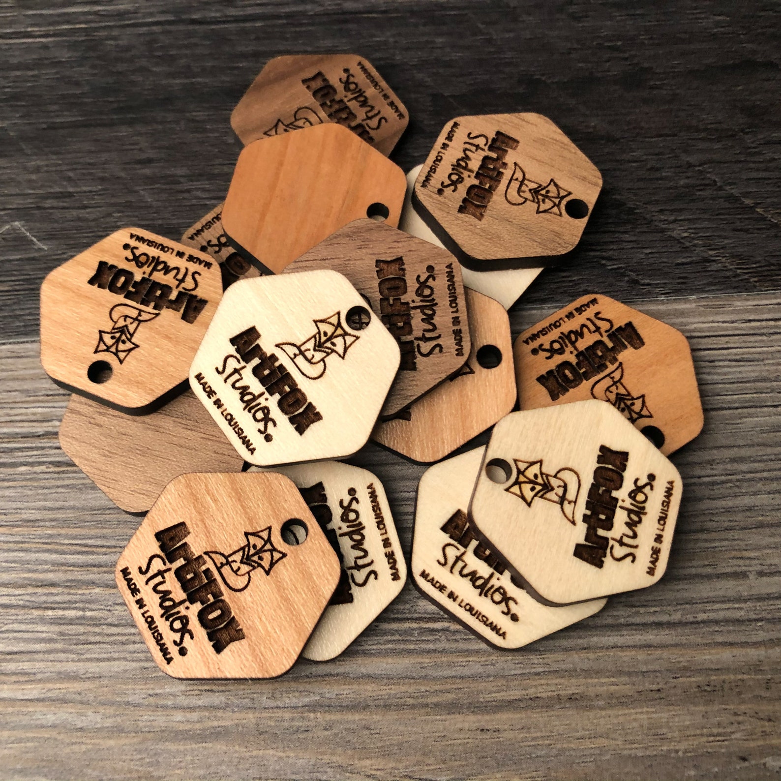 Custom Laser Engraved Wooden Product Tags for Handmade Items - Etsy