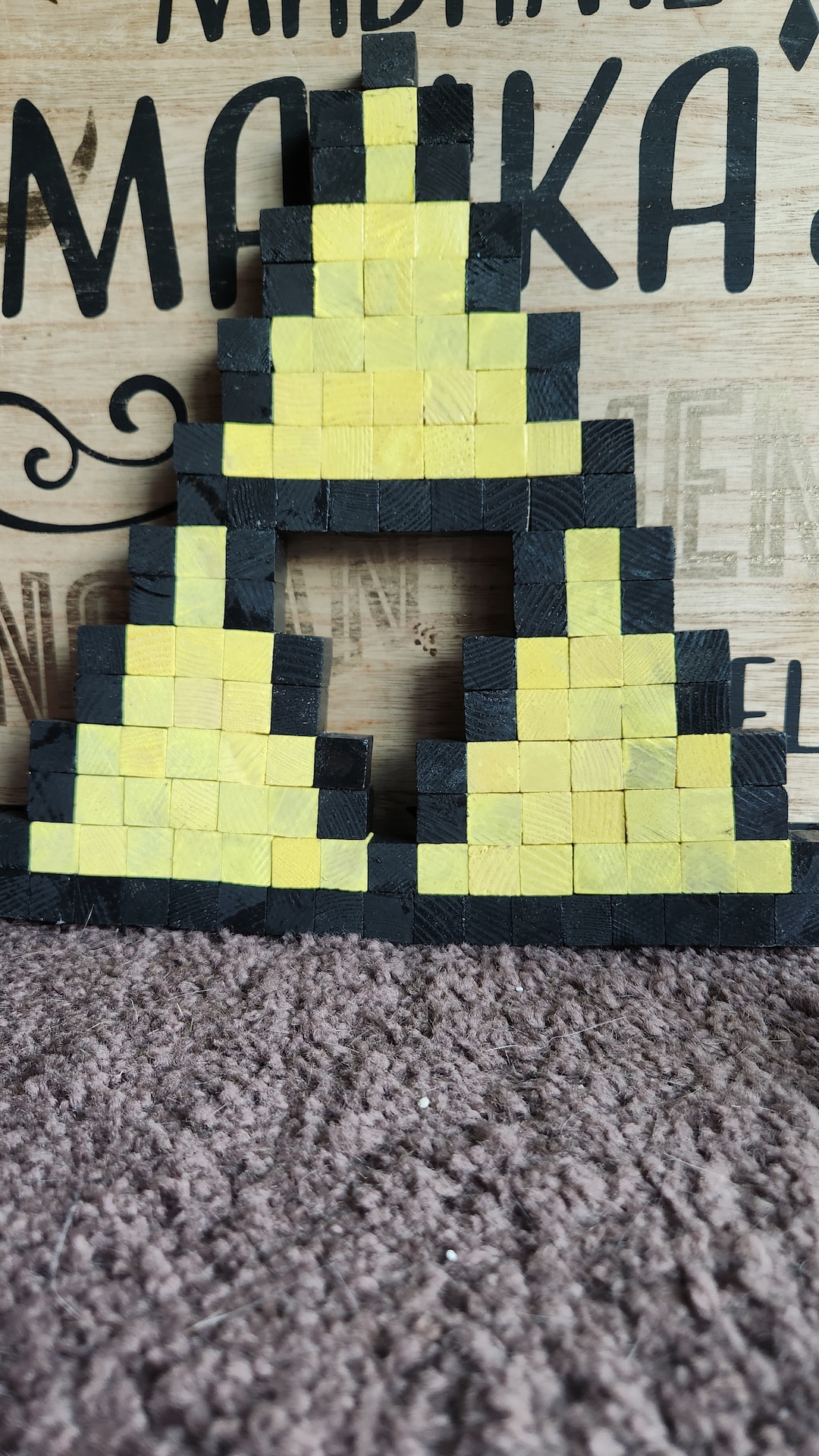 Tri-force Wooden Block Pixel Art - Etsy