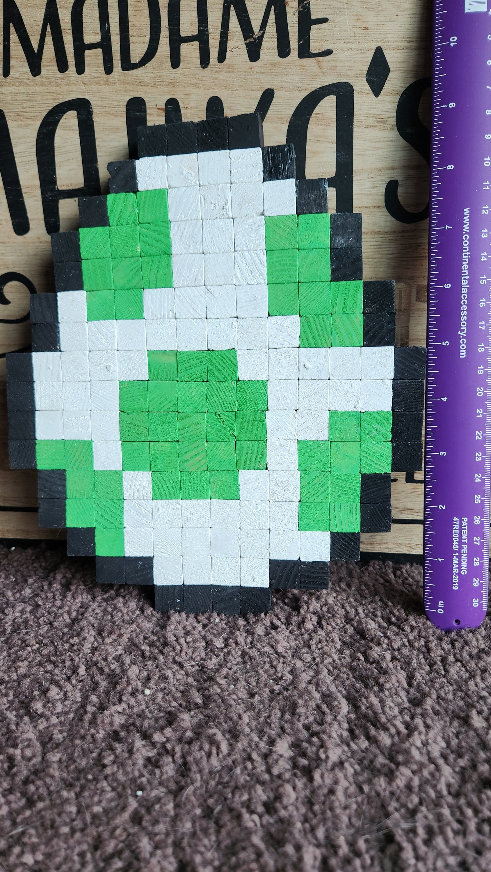 Yoshi Egg Wooden Block Pixel Art - Etsy