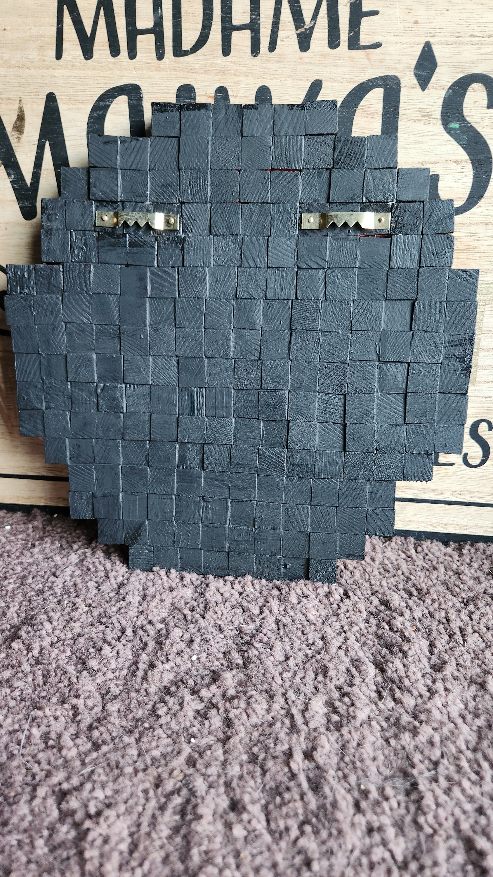 1UP Shroom Wooden Block Pixel Art - Etsy