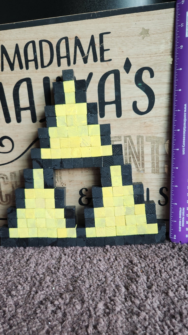 Tri-force Wooden Block Pixel Art - Etsy