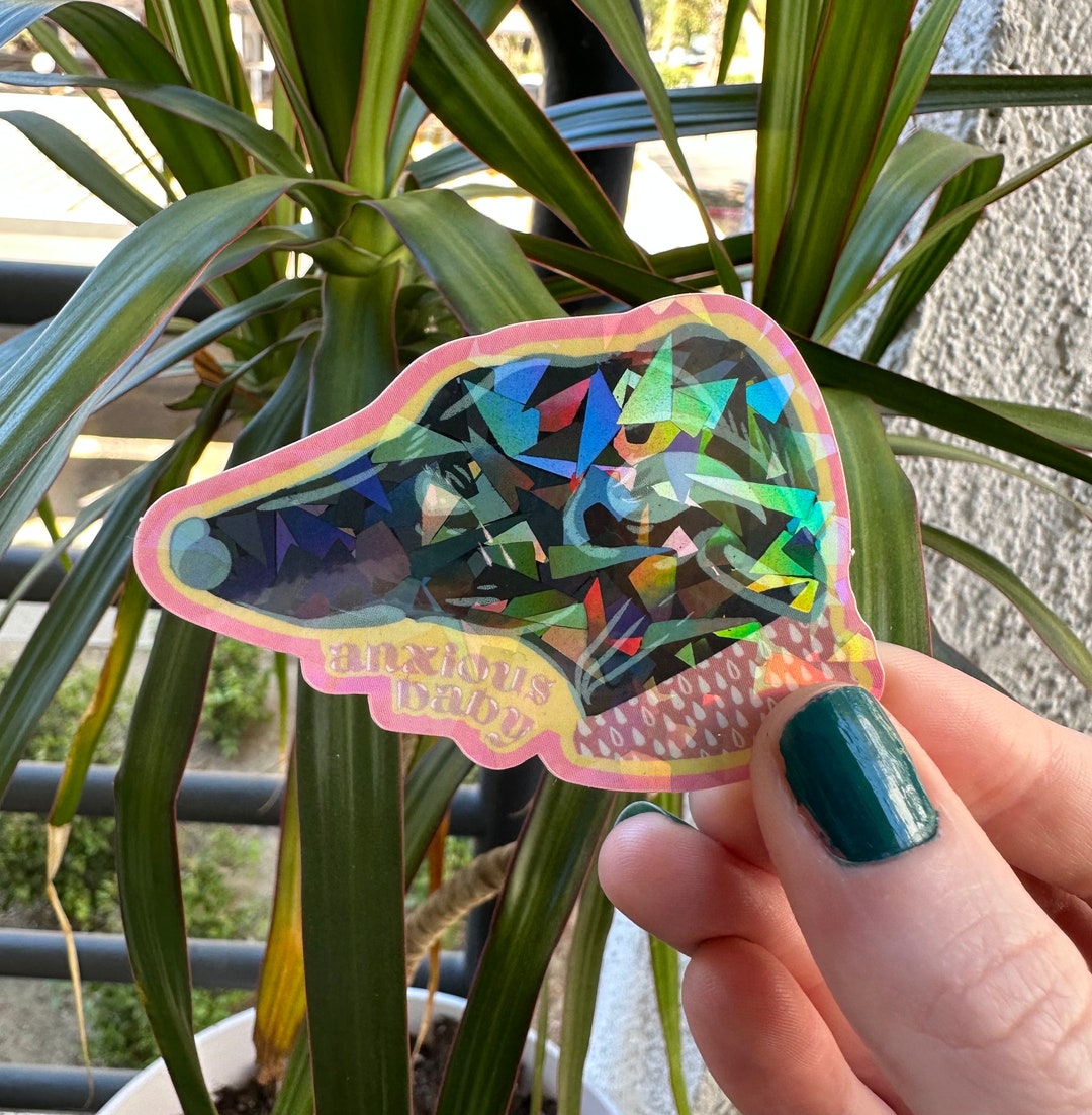 ANXIOUS BABY - Prismatic Greyhound Sticker Whippet, Italian Greyhound ...