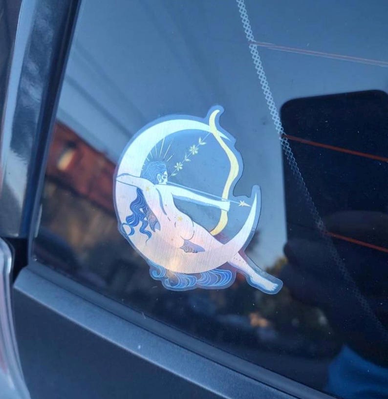 ARTEMIS THE HUNTRESS - Artemis Goddess Sticker, Feminist Greek ...