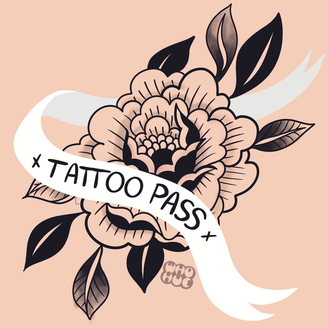Original Tattoo Design Pass: Unwatermarked Reference Image (digital ...