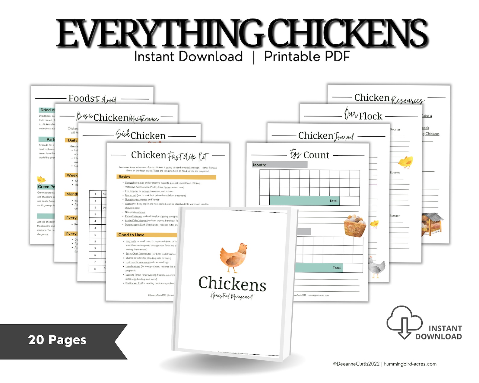 Chicken Management & Egg Tracker Binder | Homestead Management, Chicken ...