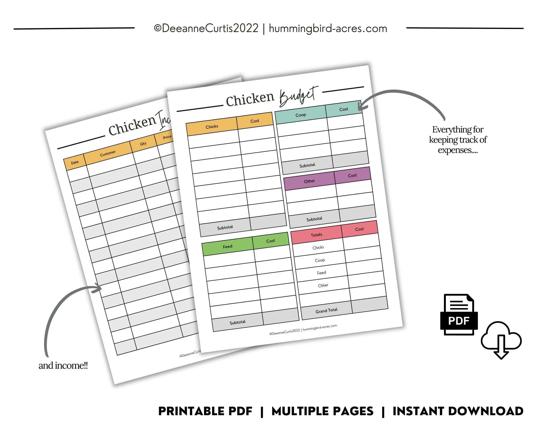 Chicken Management & Egg Tracker Binder | Homestead Management, Chicken ...