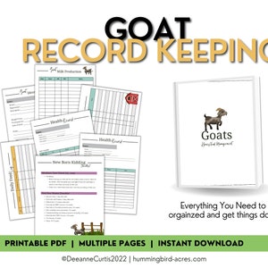 Raising Goats Management Binder | Livestock Management, Goat Care ...