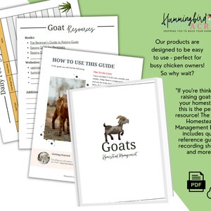Raising Goats Management Binder | Livestock Management, Goat Care ...